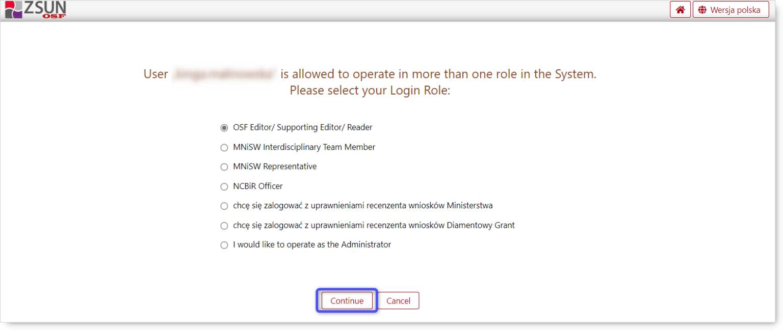 How to log in to OSF System – instructions for users – Funding Stream ...