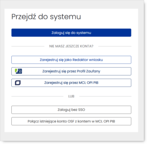 Instrukcja – logowanie do systemu OSF – Obsługa Strumieni Finansowania